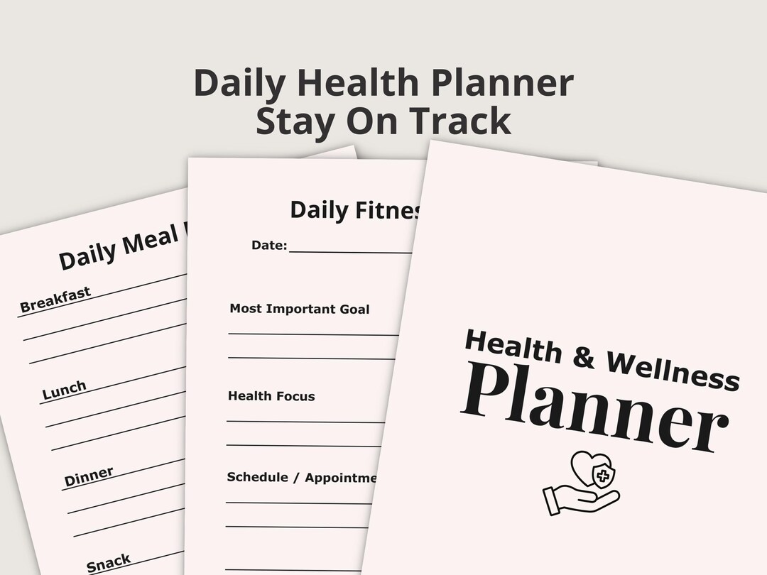 All-in-one Wellness Planner, Daily Health Tracker, Fitness & Meal Log ...