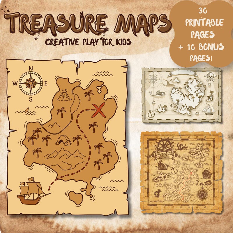 Birthday Treasure Map - Etsy UK
