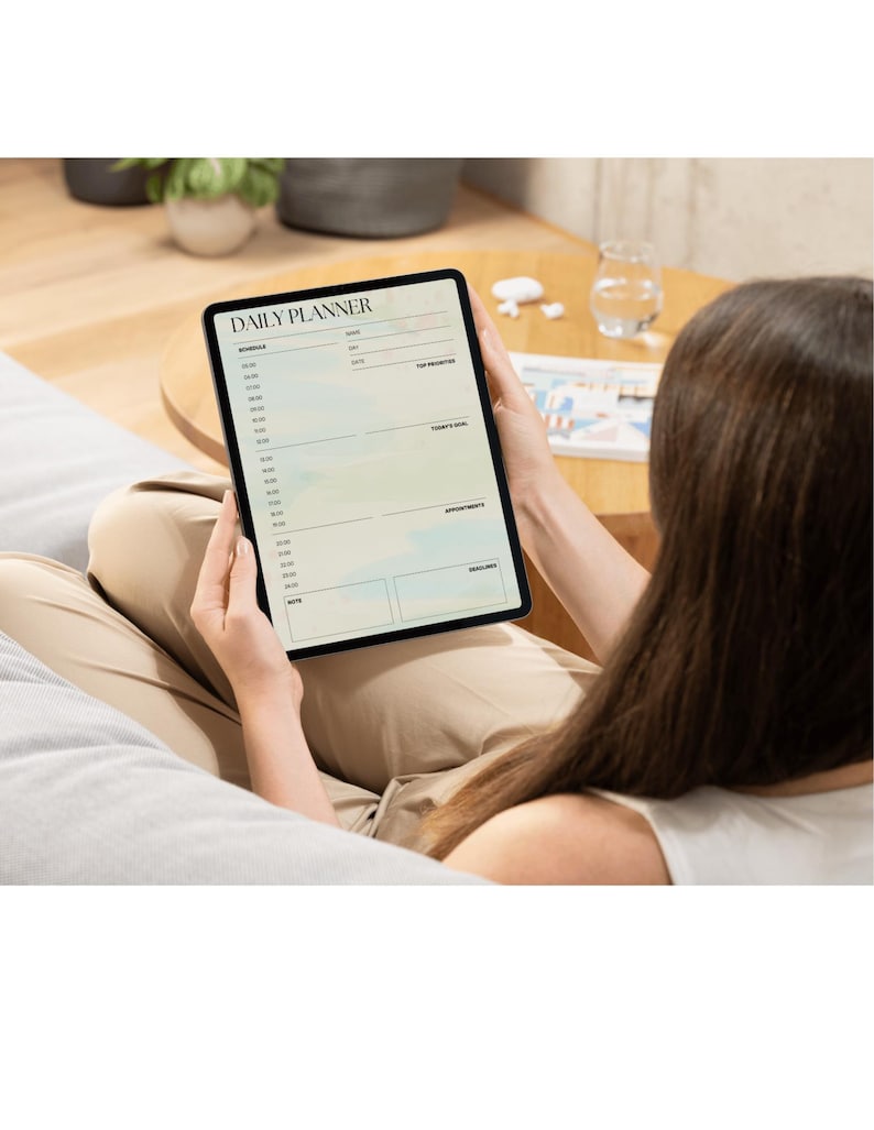 IPad Daily Planner | Undated Schedule (digital Download) - Etsy Canada