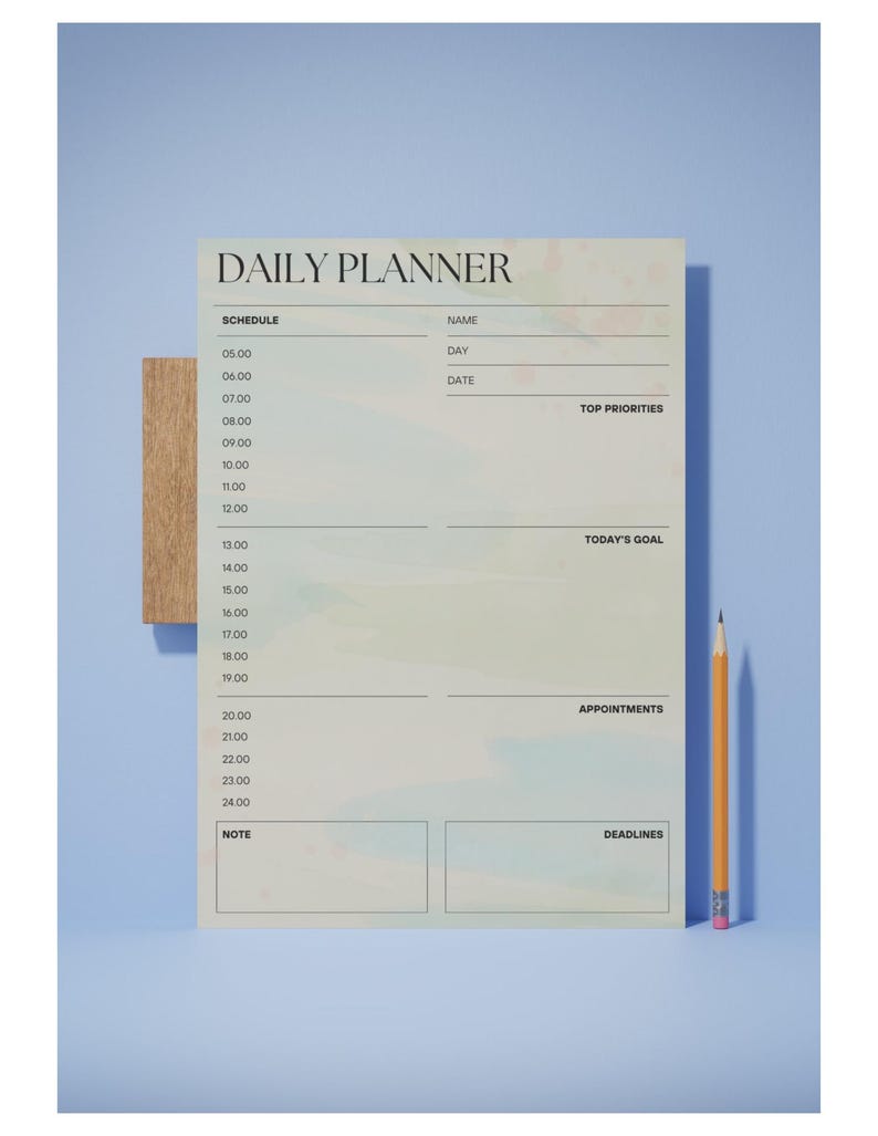 IPad Daily Planner | Undated Schedule (digital Download) - Etsy Canada