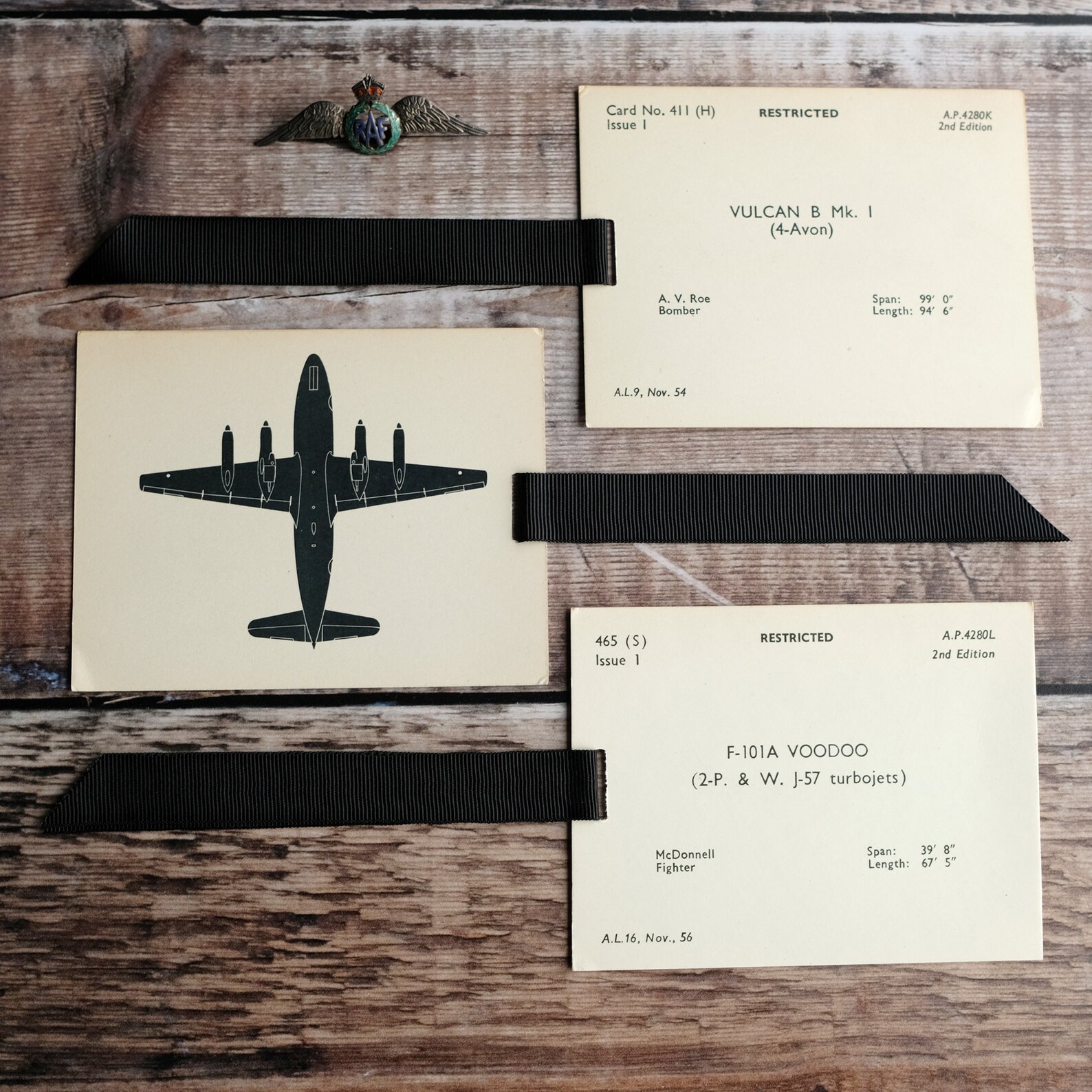 Aircraft Recognition Card Repurposed Bookmark. Silhouette - Etsy