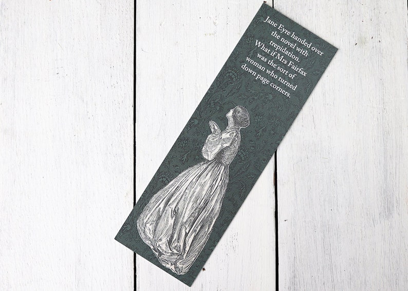 Book lender humour bookmark Jane Eyre Charlotte Brontë | Etsy