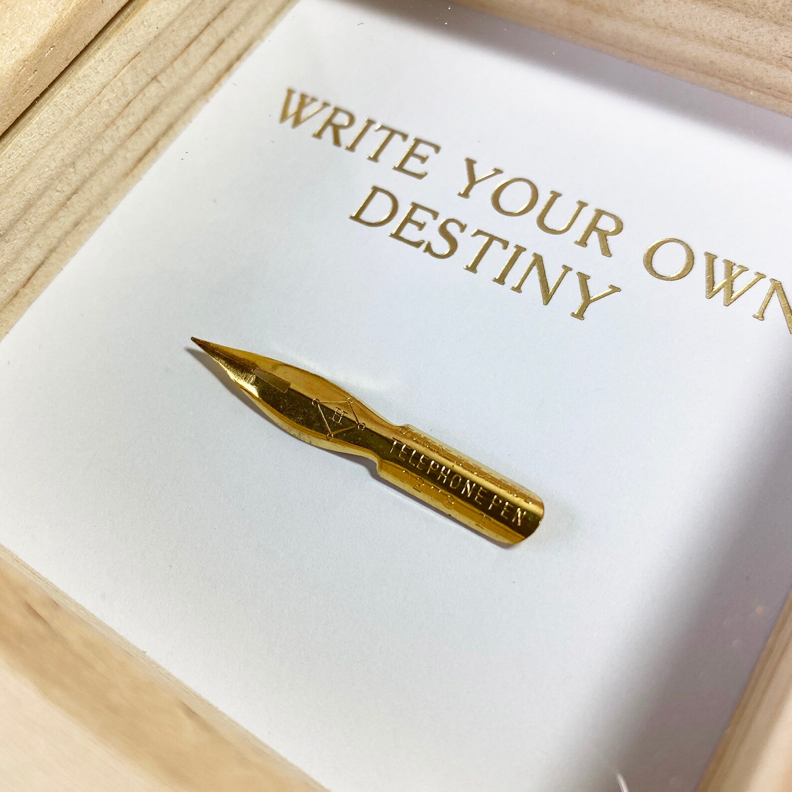 Write Your Own Destiny framed gold hot foil print with vintage | Etsy