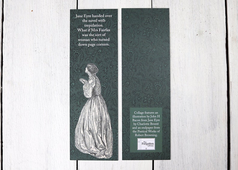 Book lender humour bookmark Jane Eyre Charlotte Brontë | Etsy