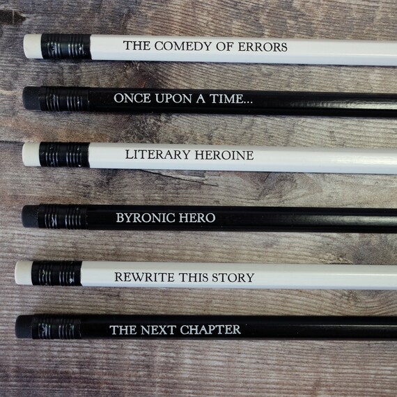 Literary Themed Pencil Rewrite This Story the Next Chapter - Etsy