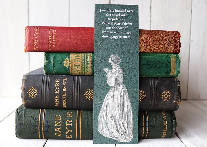 Book lender humour bookmark Jane Eyre Charlotte Brontë | Etsy