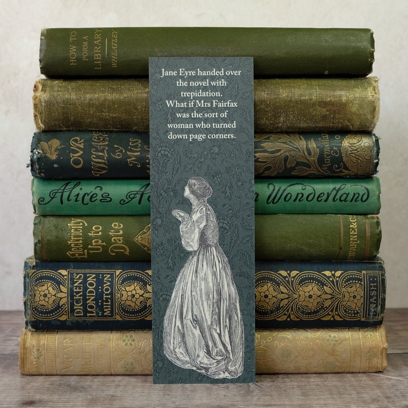 Book lender humour bookmark Jane Eyre Charlotte Brontë | Etsy