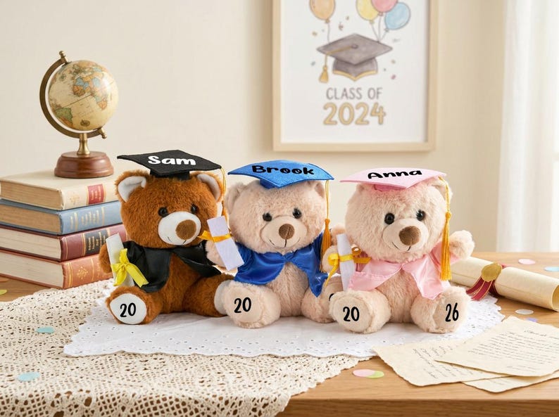 Personalized Graduation Teddy Bear: Custom Name, Year Keepsake Gift ...