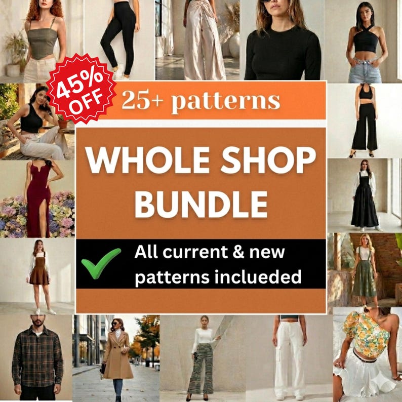 Whole Shop Sewing Patterns Bundle, 25+ DIY Templates (lifetime Updates ...