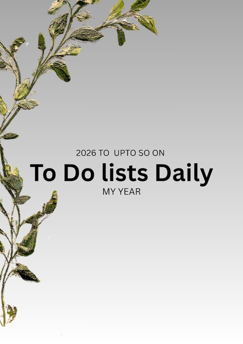 Daily to Do List Printable PDF, 12 Month Planner, Yearly Task Organizer ...