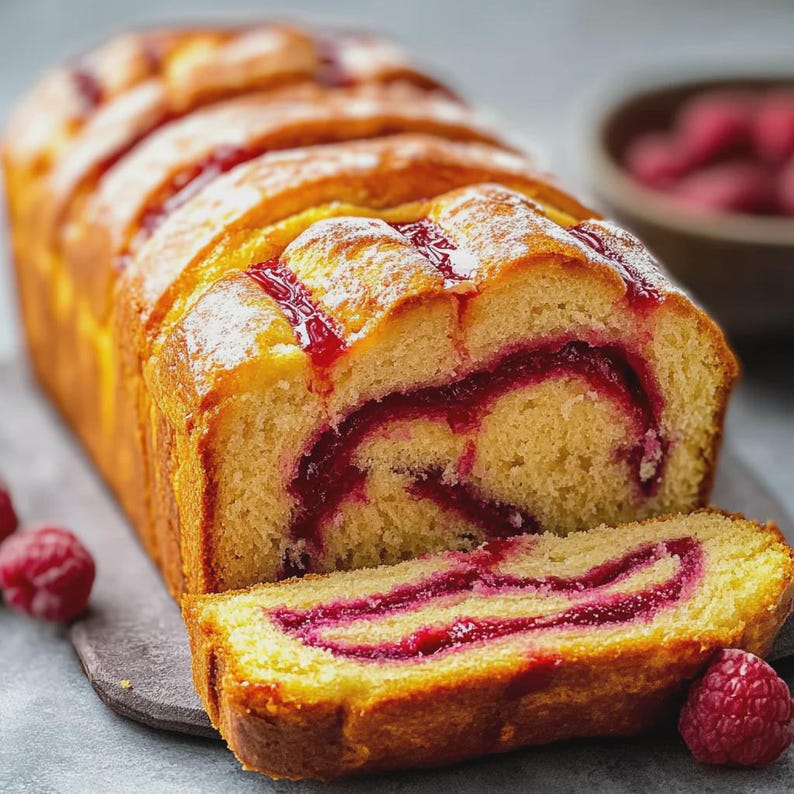 Raspberry Swirl Brioche Loaf Download - Etsy
