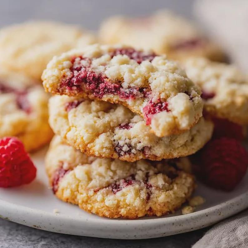 Buttery Raspberry Crumble Cookies Download - Etsy