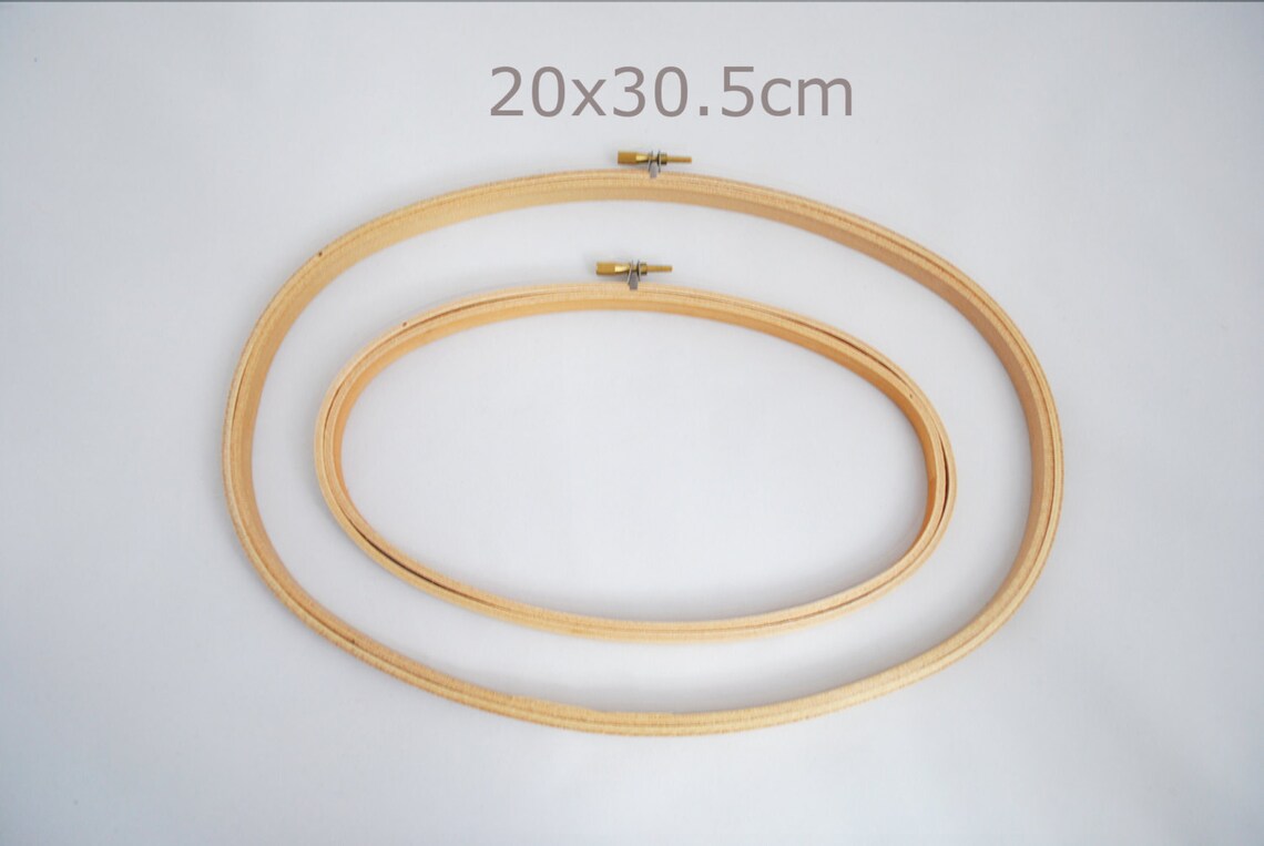 Oval Embroidery Hoop 20x30.5cm 8x12 Wooden Hoop - Etsy