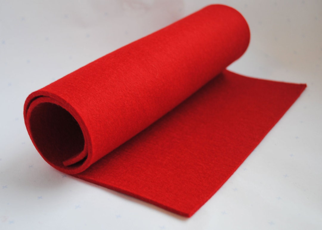 Red Thick Wool Felt 3mm 100% Wool 30x50cm 12x20 - Etsy