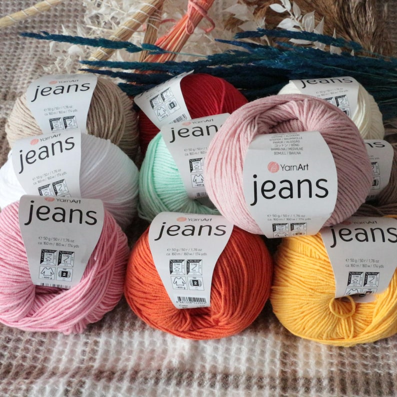 Yarnart Jeans Yarn, Soft Cotton Blend for Crochet Amigurumi - Etsy
