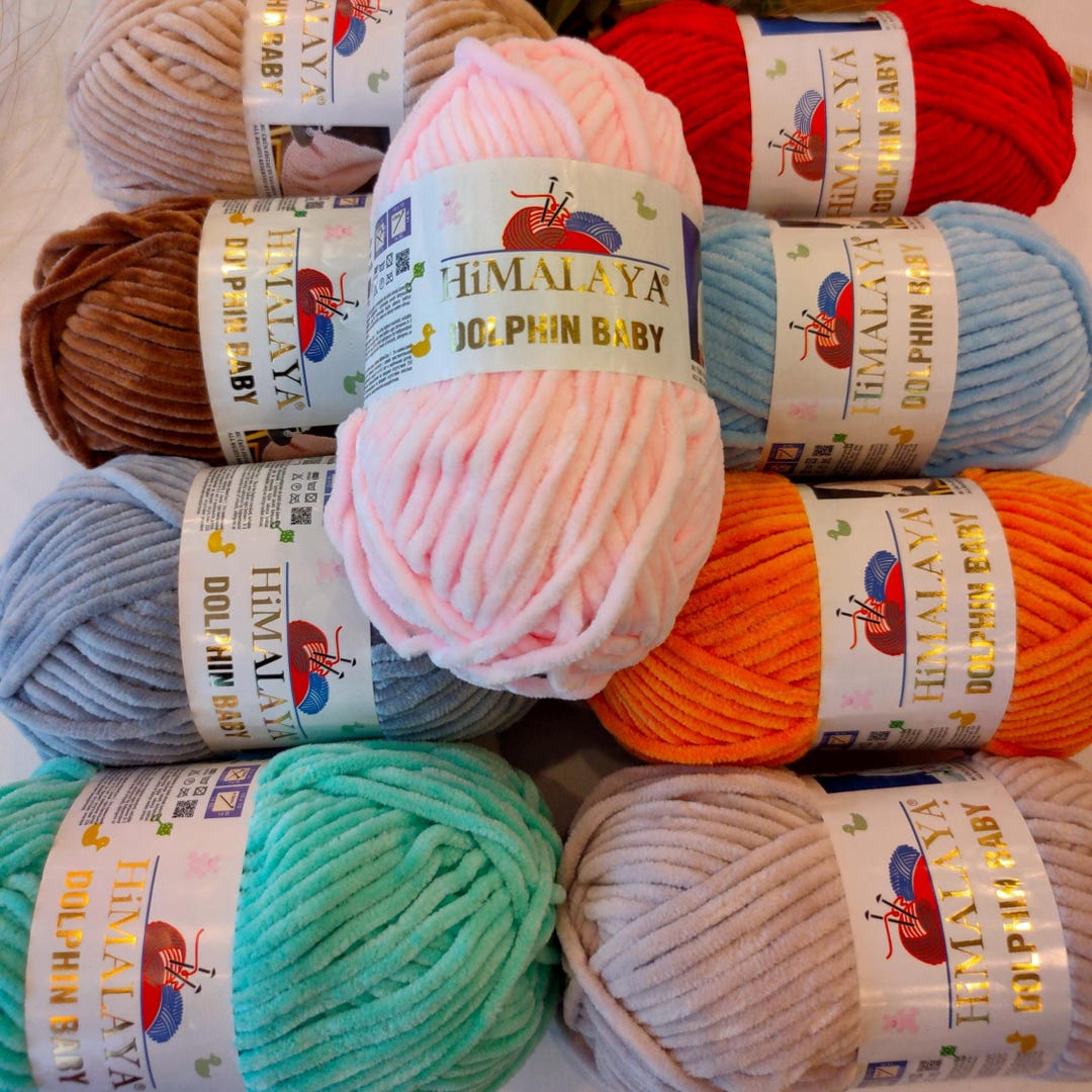 Sparkle Chenille Yarn, Himalaya Dolphin Star, Bulky Plush Knitting Wool ...