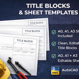 Autocad Drawing Templates A0 A1 A3 Editable DWG Sheets for CAD Project ...