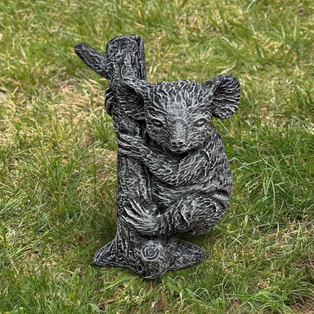 Concrete Koala Statue Garden Animal Figurine on Tree Outdoor Koala ...