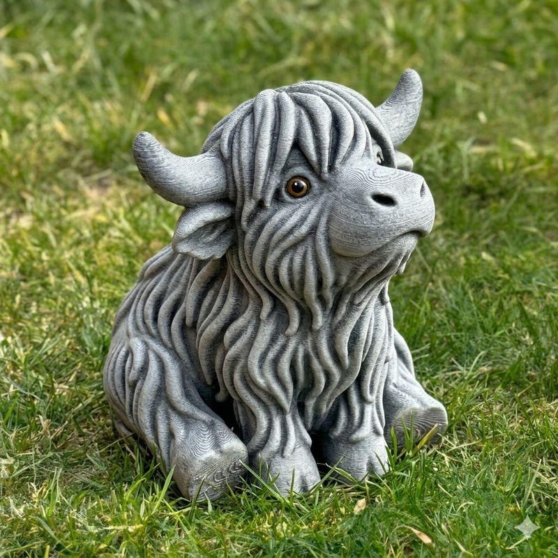 Highland Cow Statues - Etsy