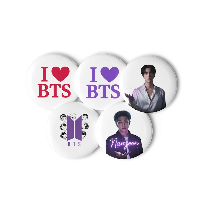 BTS Pinback Button Set | K-pop ARMY Merch, Fan Gift - Etsy