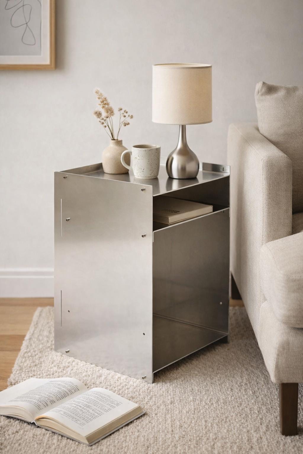 Minimalist Aluminum Side Table, Modern Modular Design - Etsy