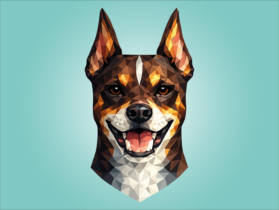 Low Poly Doberman – Digital Download Wall Art - Etsy