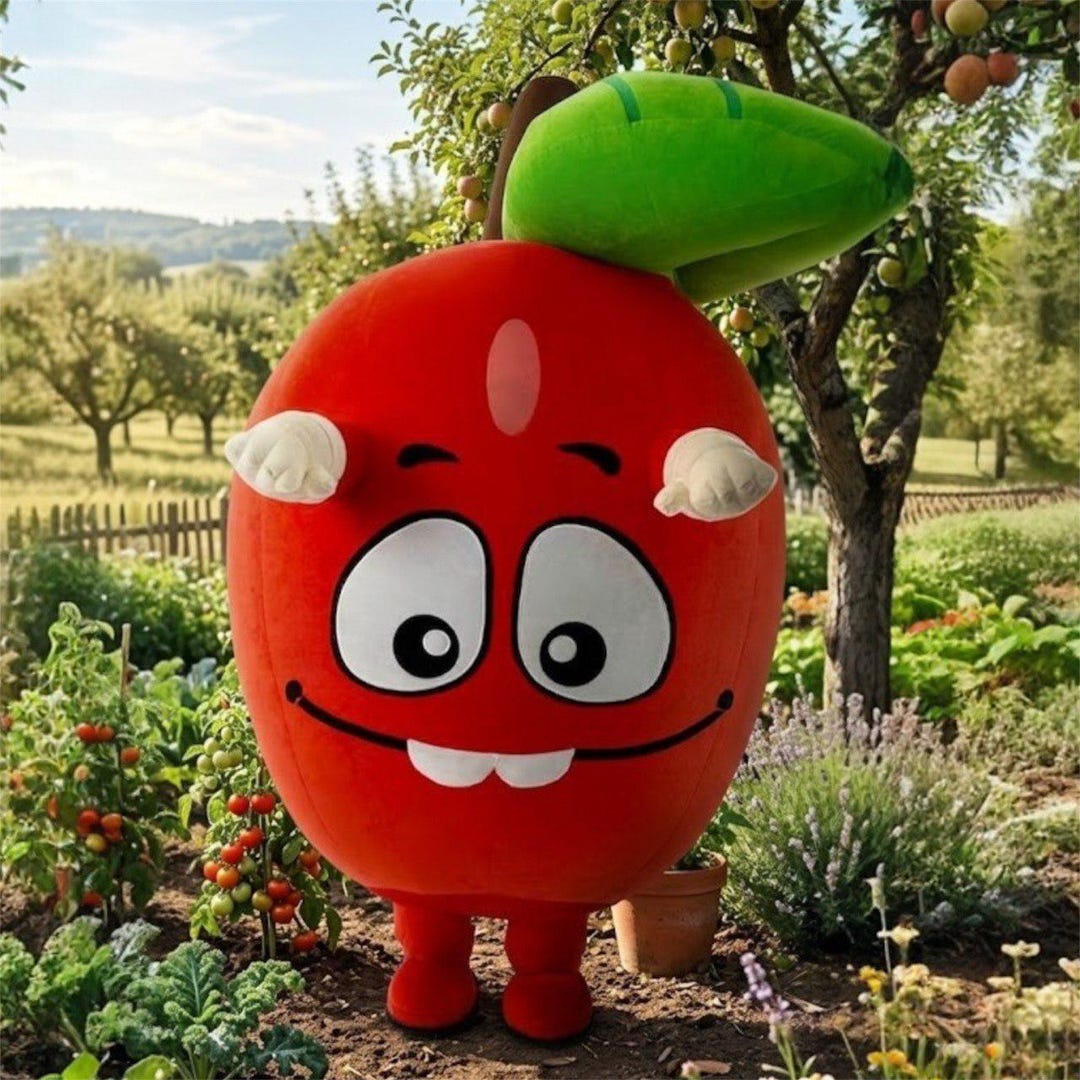 Apple Character Mascot Costume, Inflatable Full Body Suit, Fruit Event ...