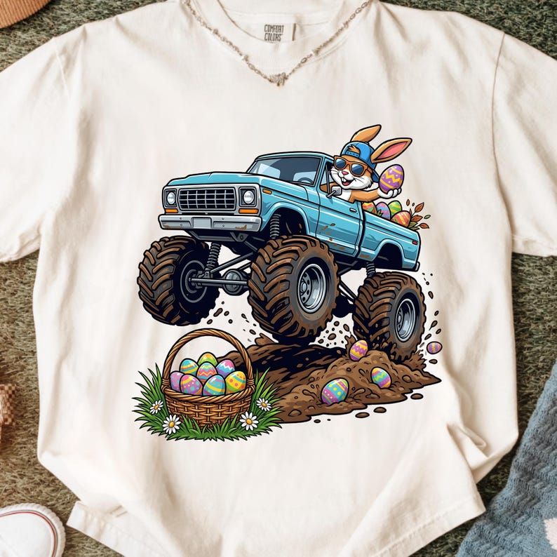 Monster Truck Easter Bunny PNG | Easter Bunny Truck PNG | Monster Truck ...