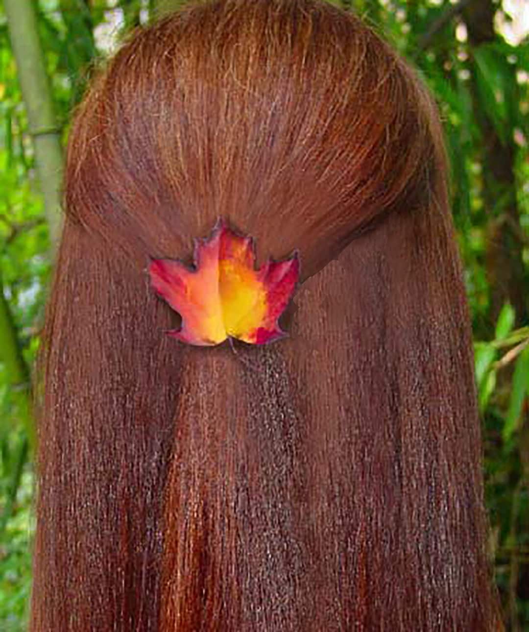Maple Leaf Hair Clip, Hair Accessories, Handmade Leaf, Gift for Her ...