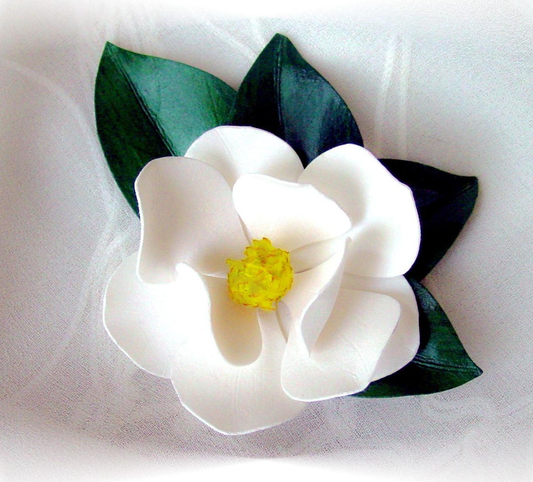 Hand-crafted Magnolia Pin, Floral Brooch, Wearable Art - Etsy