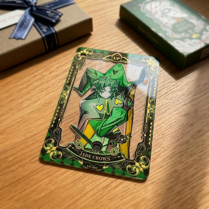 The Freak Circus Jade Crown Acrylic Card, Gothic Harlequin Character ...