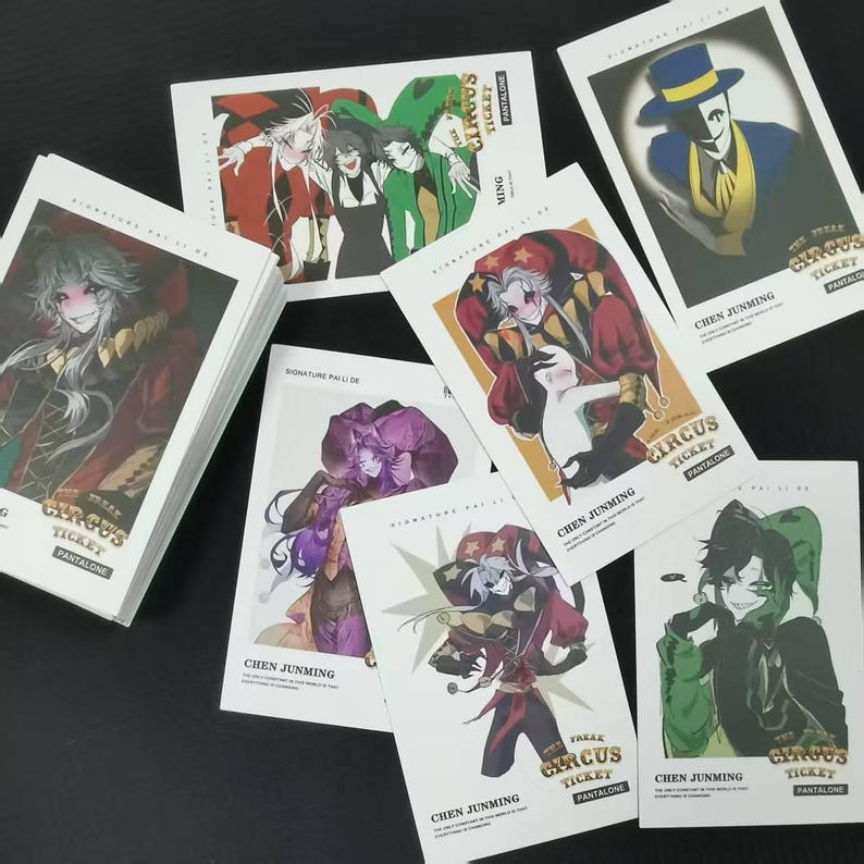 The Freak Circus Art Prints | Creepy Cute Jester Character Cards | Dark ...