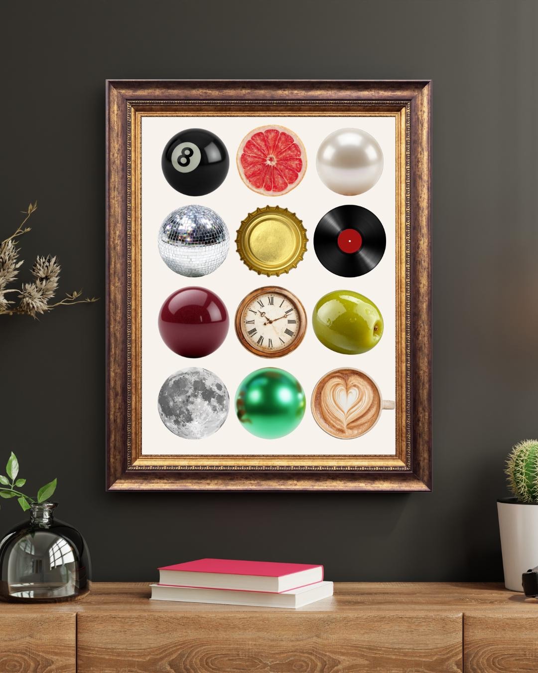 Mid Century Modern Object Grid Print, Retro Kitchen Art (digital ...