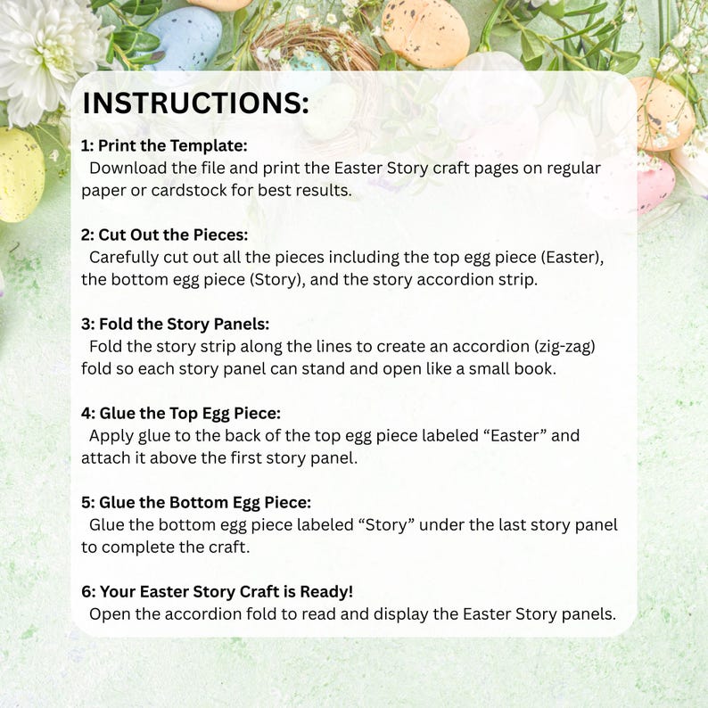 Easter Story Folding Craft Printable, Holy Week Story for Kids ...