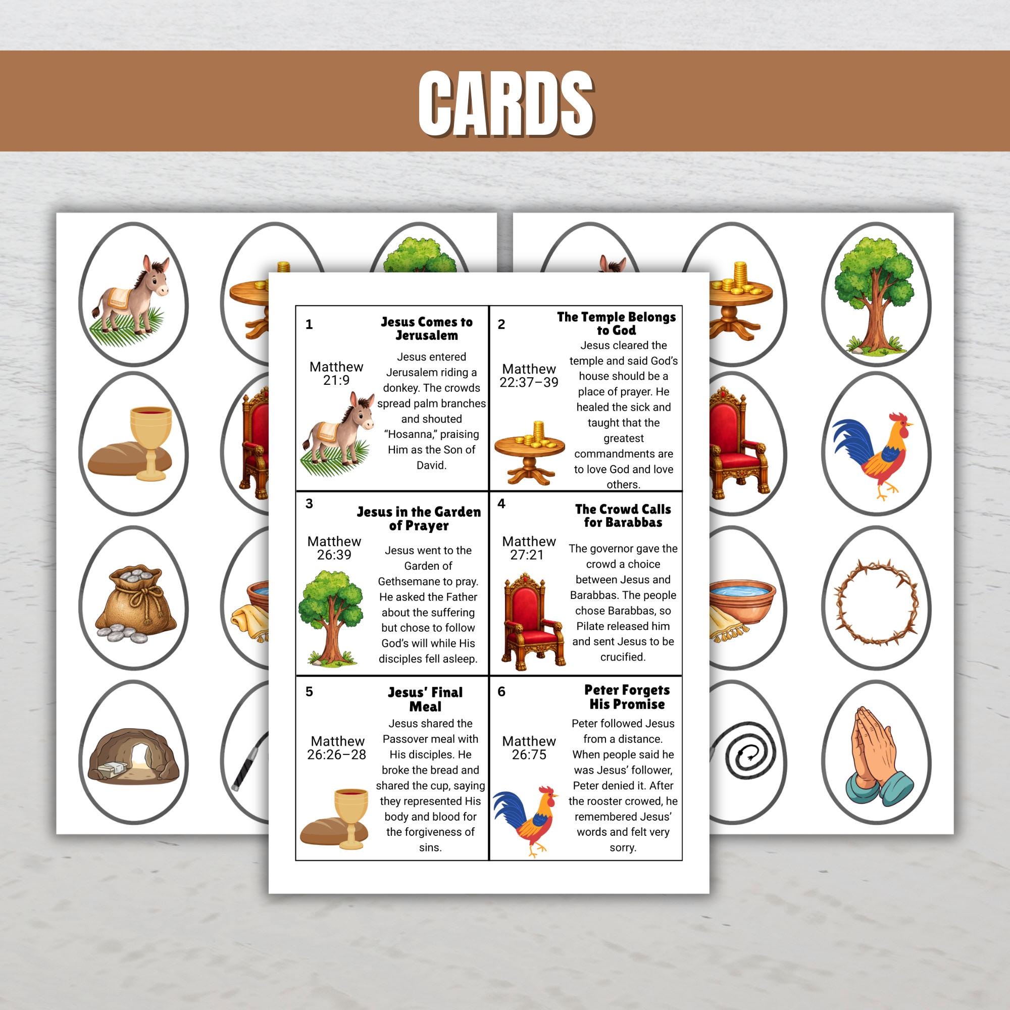 Resurrection Eggs Easter Story Printable, Christian Easter Activity for ...