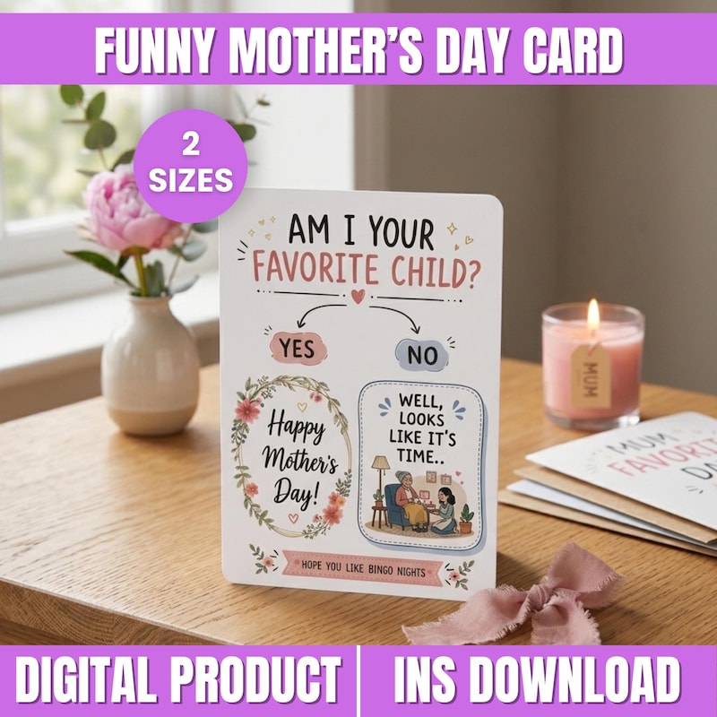 Funny Mothers Day Card - Etsy