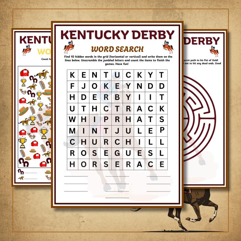 Kentucky Derby Party Games Bundle, Derby Trivia, Emoji Quiz, Facts ...