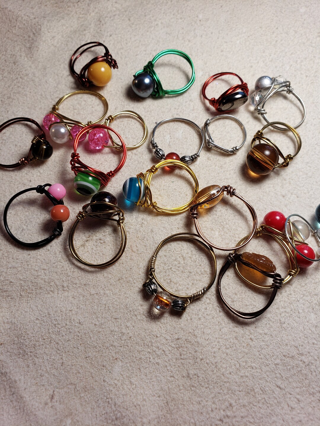 20 Piece Mixed Lot Wire Rings - Etsy