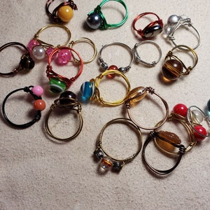 20 Piece Mixed Lot Wire Rings - Etsy