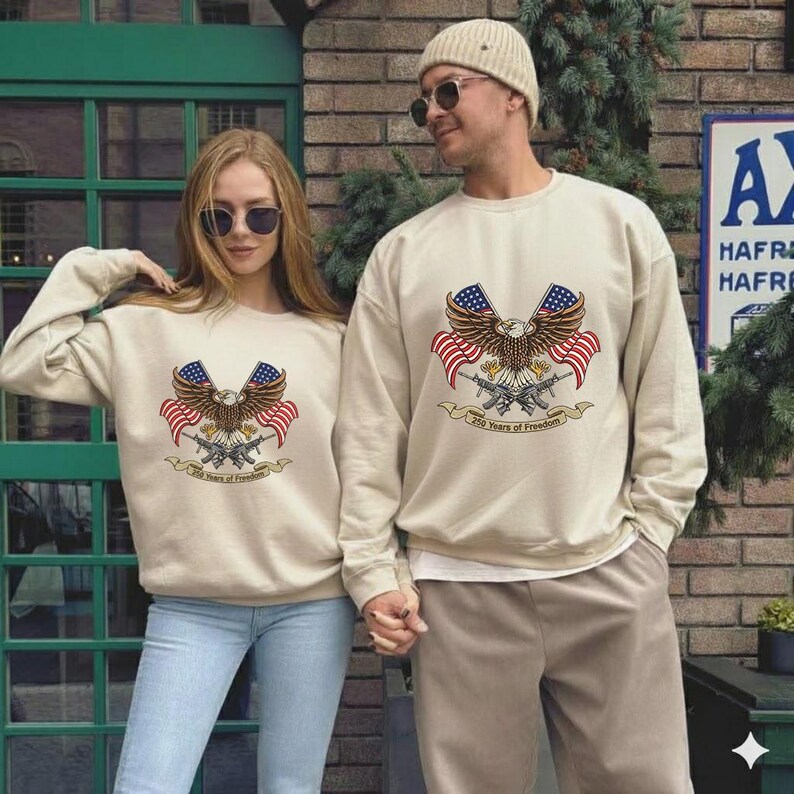250 Years of Freedom Patriotic Eagle With USA Flags Embroidery Design ...