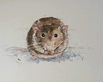 Rat painting | Etsy