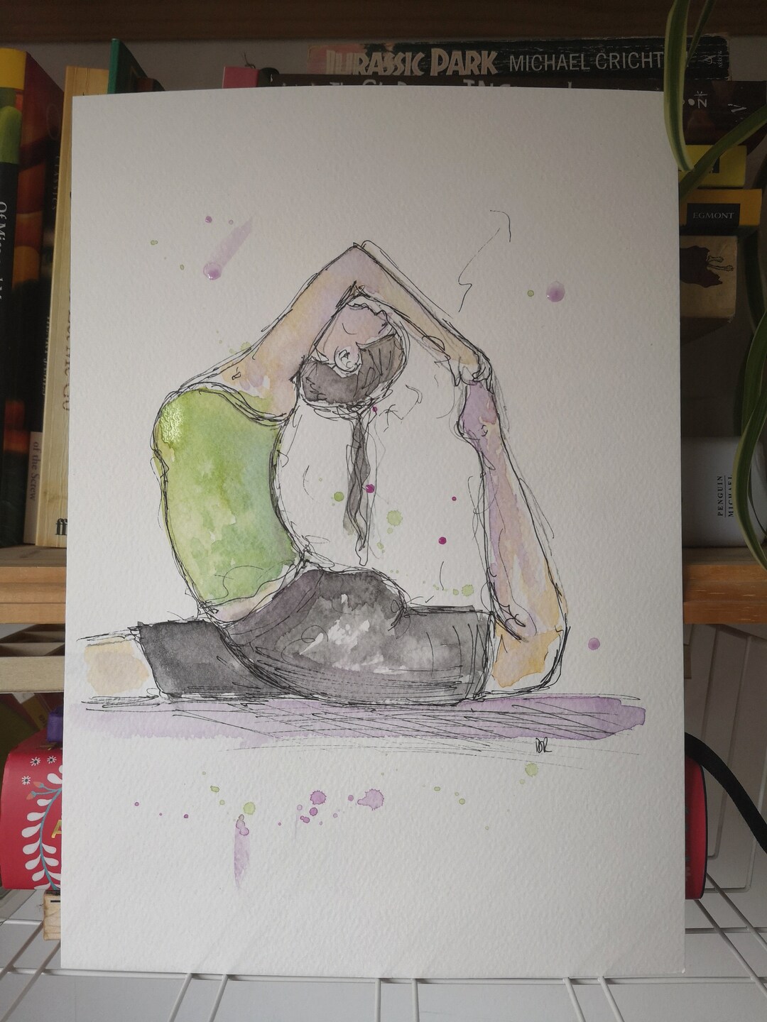 Yoga Pose Art. Original Drawing. A4 Size. Unframed. - Etsy