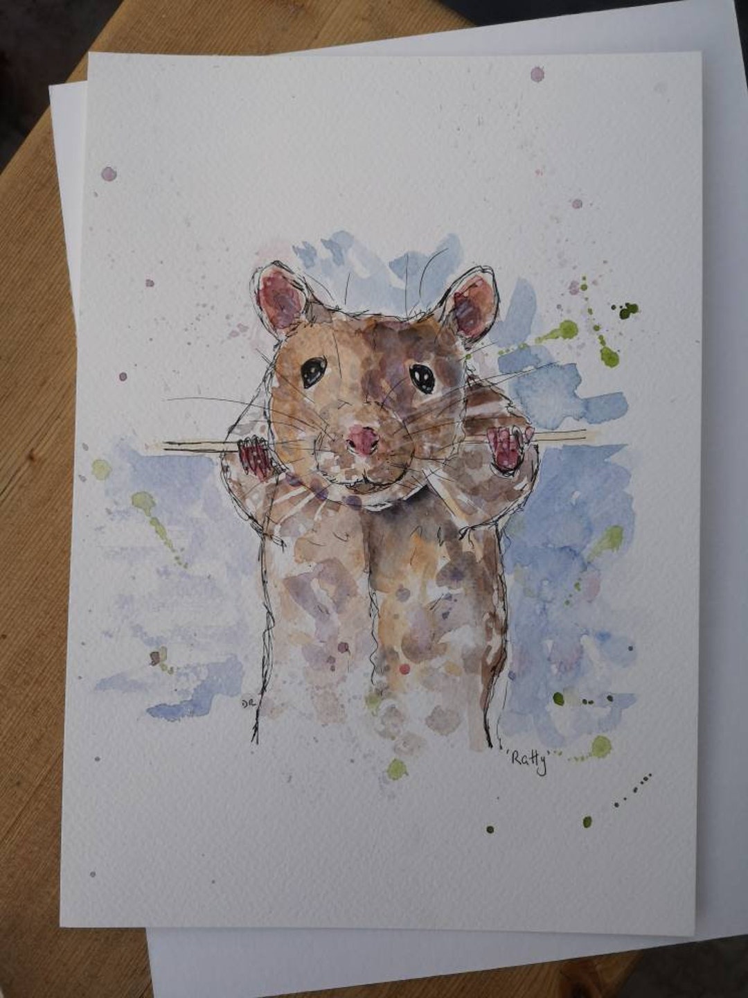 Rat Pen and Watercolour Painting. A4 Size. Original. - Etsy