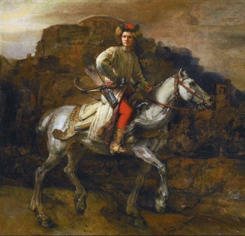 Fine Art Print by Rembrandt of the Polish Rider - Etsy