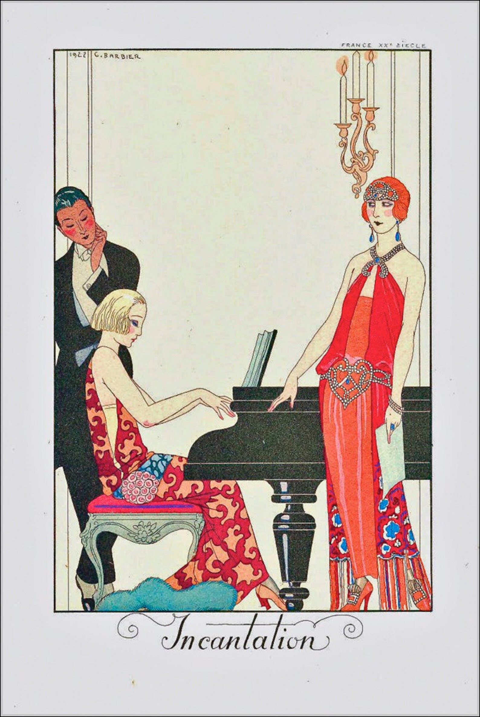 ART DECO Flapper PRINT From Original de Georges Barbier con - Etsy España