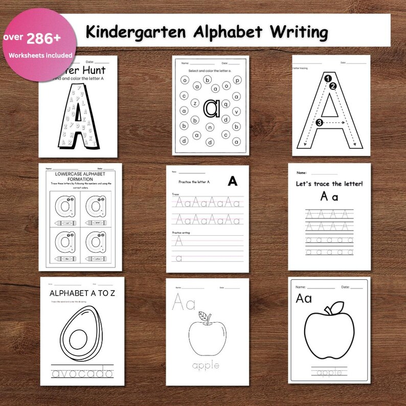 Kindergarten Alphabet Writing | Preschool Tracing Coloring Worksheets ...