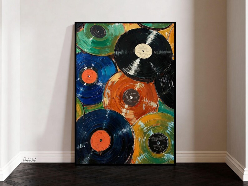 Vintage Record Electric Wall Art, Eccentric Prints, Music Poster ...