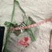Handcrafted Shabby Chic Lace Rose Mother of Pearl Bib Necklace Green ...
