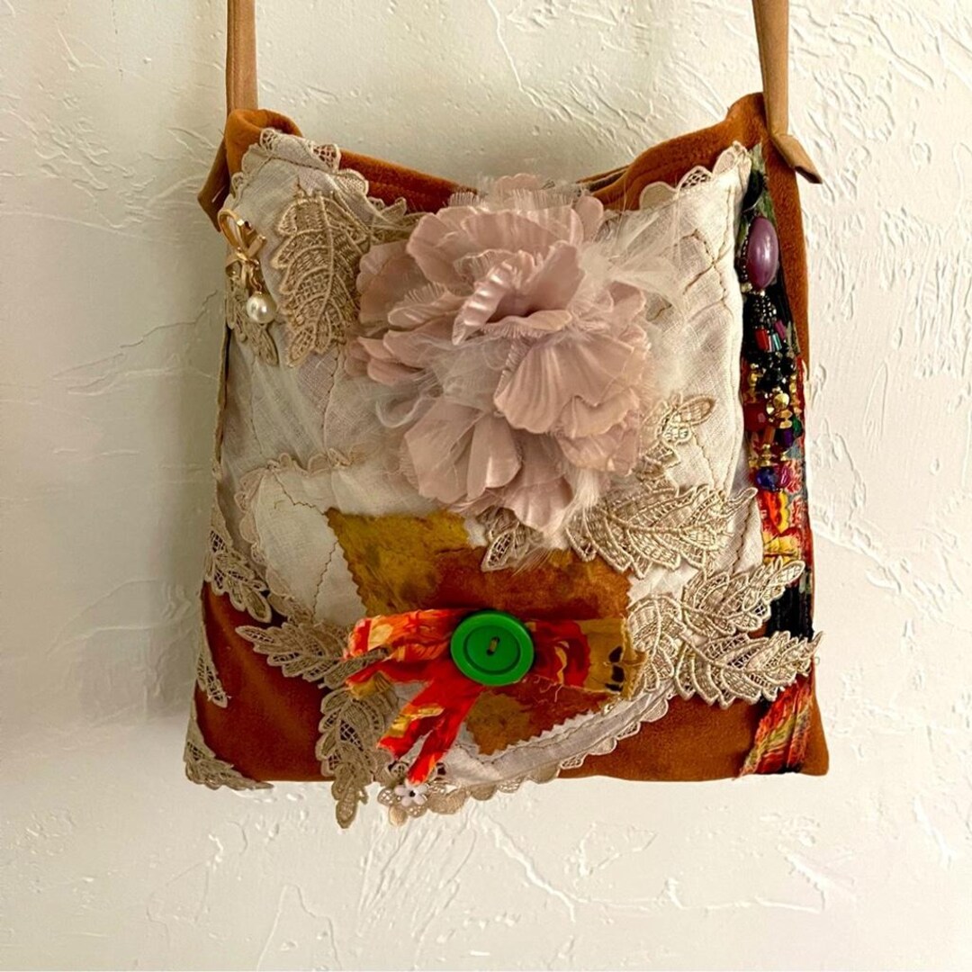 Handmade Bag Crossbody Bag Using Recycled Material and Jewelry - Etsy