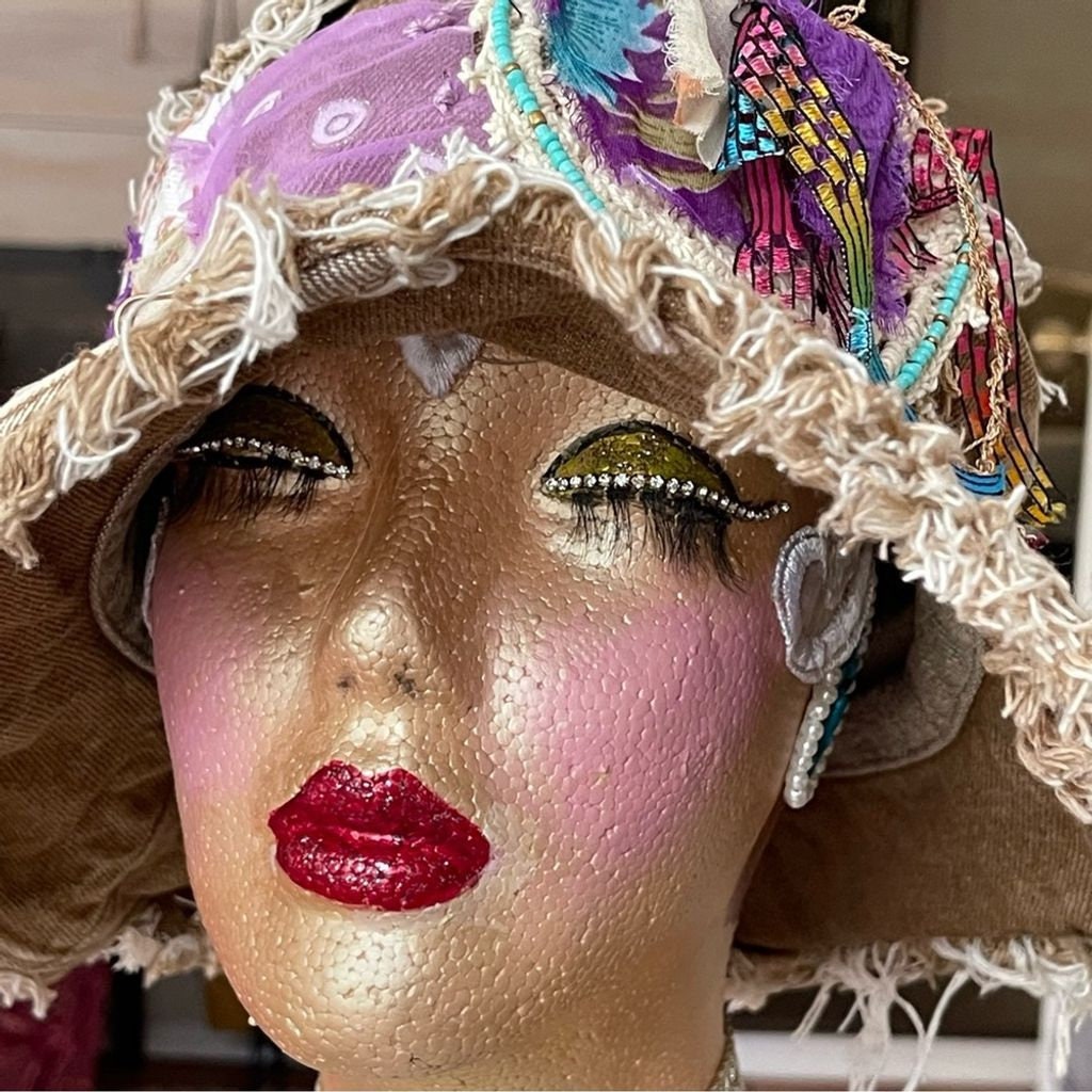 Upcycled Hat Tie Died Uniquely Designed Tan Cotton Bucket Hat New Size ...